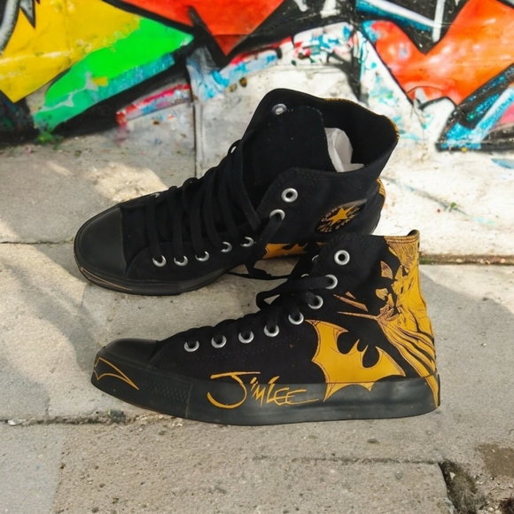 Converse | Shoes | Converse Rare Jim Lee Batman High Top Sneakers ...
